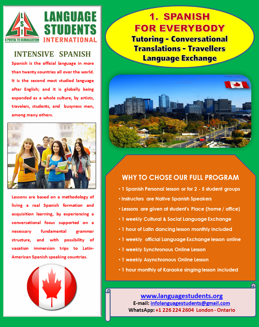 Spanish Brochure – Language Students