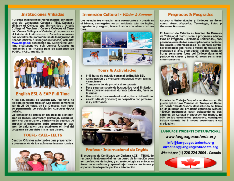 Brochure en Español – Language Students